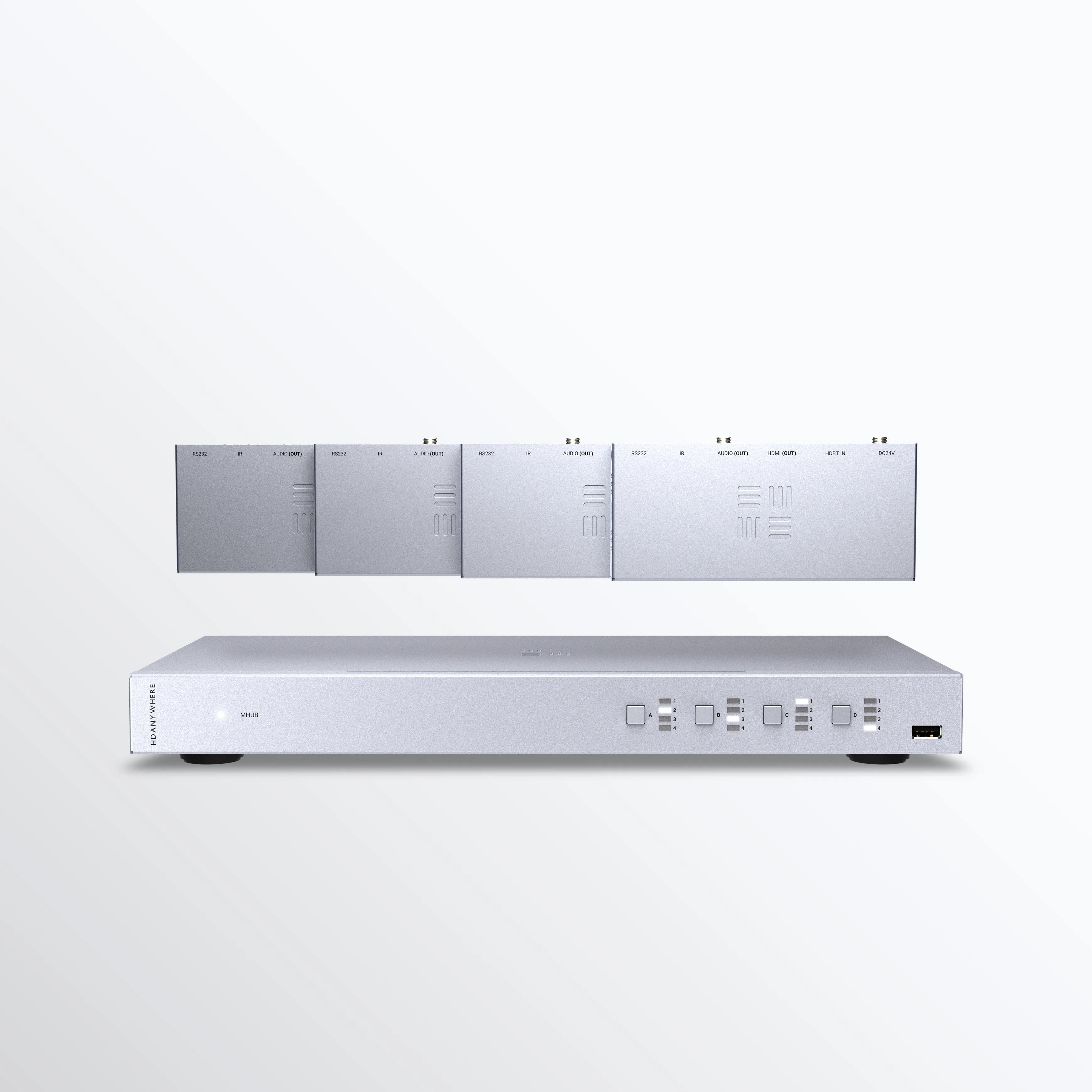 Professional 4×4 HDBaseT Matrix for Whole-Building AV Control – HDA