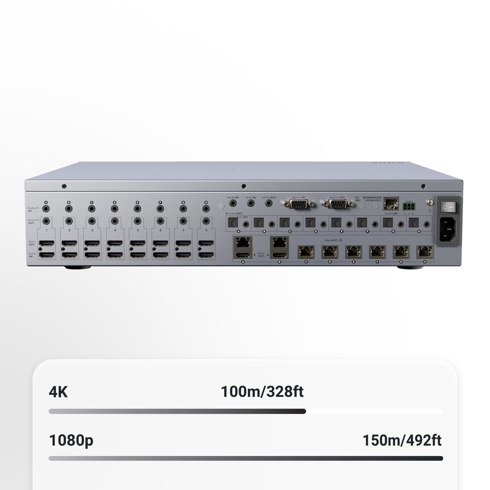 Flagship Expandable 8x8 HDBaseT HDMI Matrix – Stack to 80 Zones – HDA